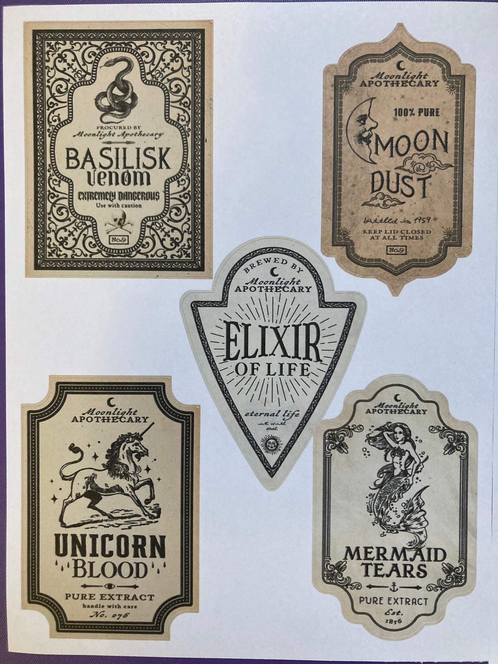 Halloween Potion Bottles Labels Stickers Halloween Apothecary Labels ...