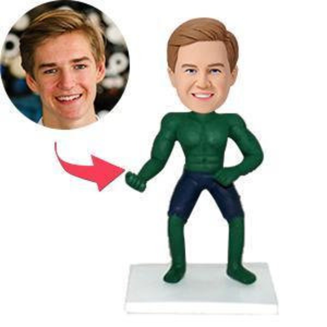 The Hulk Aqua Man Popular Custom Bobblehead With Engraved Text Mini Me ...