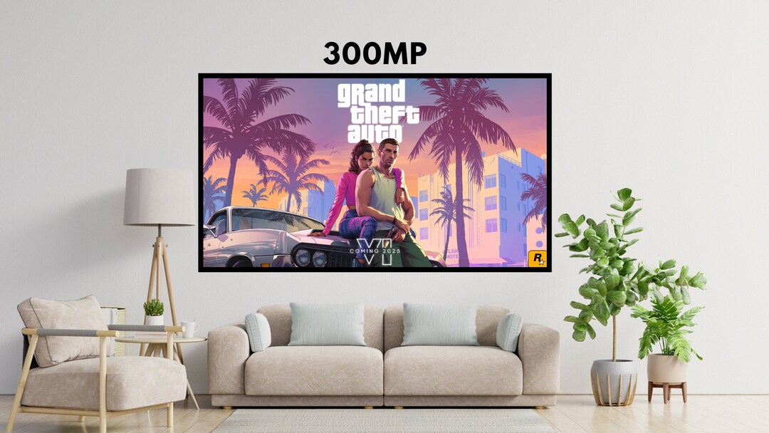 GTA 6 poster 300MP gta 6 official wall art gta VI wallpaper - Etsy España