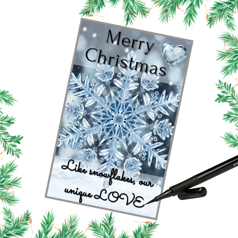 Love Christmas Card - Etsy