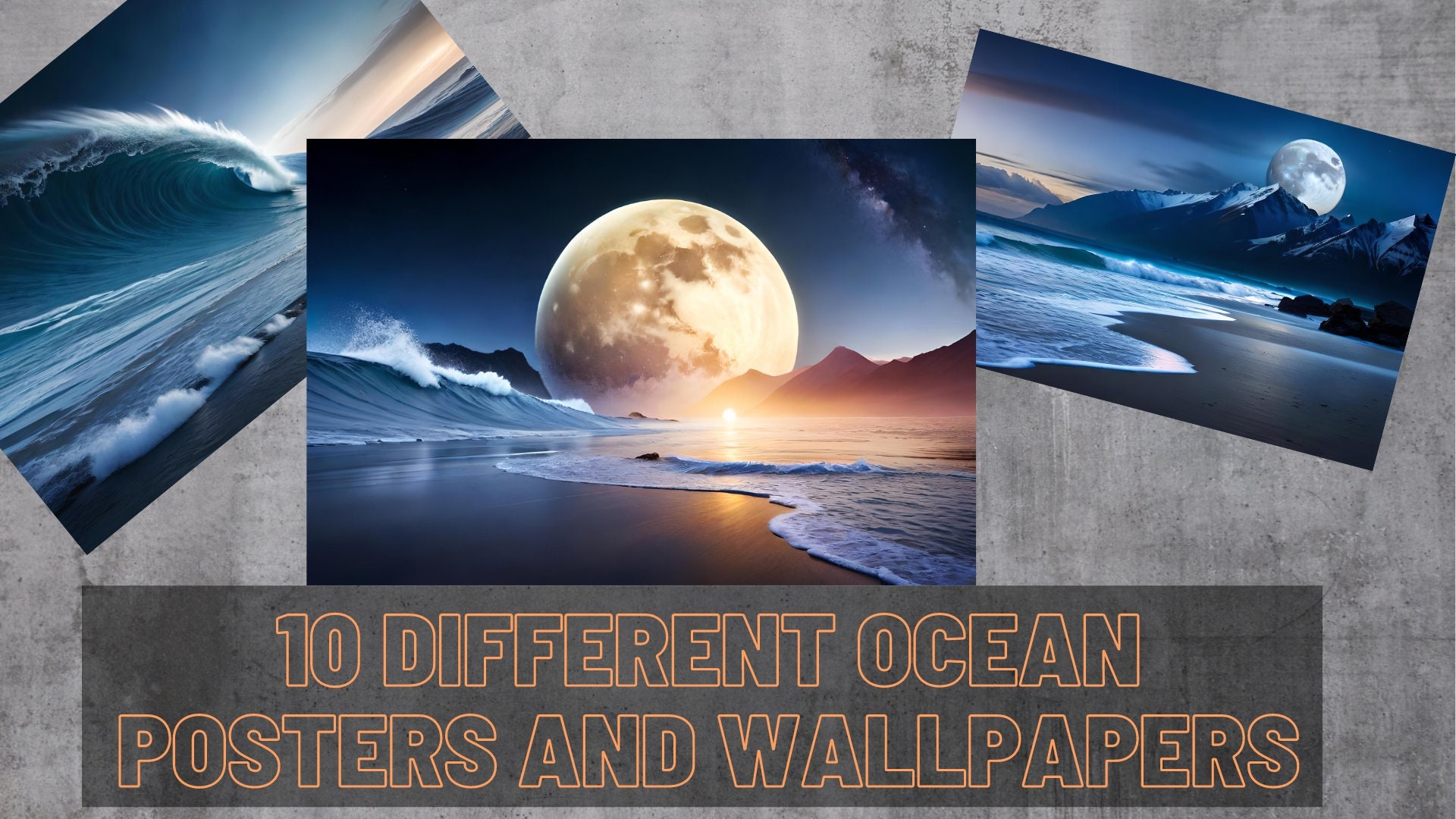 Beach Poster/wallpaper Pack 4k Digital Download Waves and - Etsy