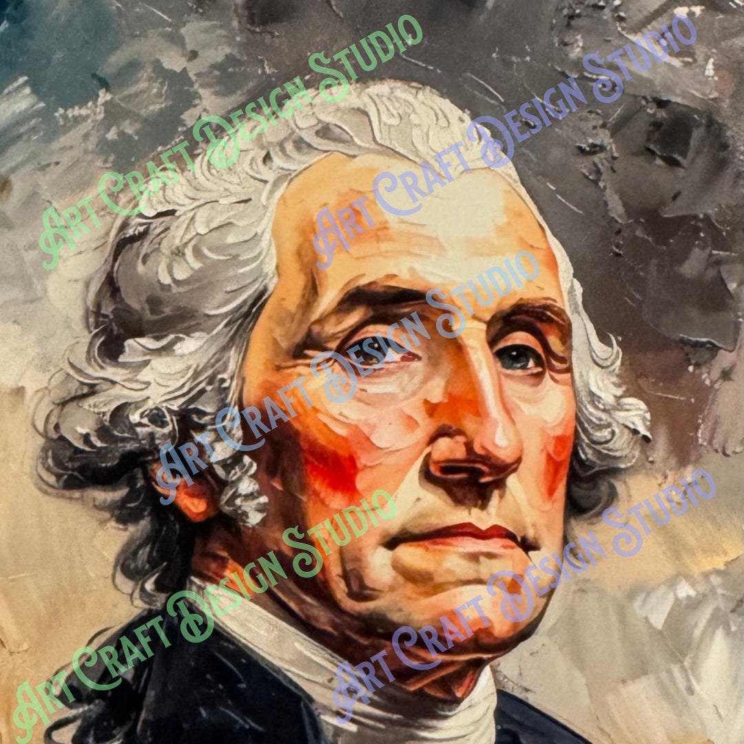 George Washington Art Print of Original Oil on Canvas, Unframed Art ...