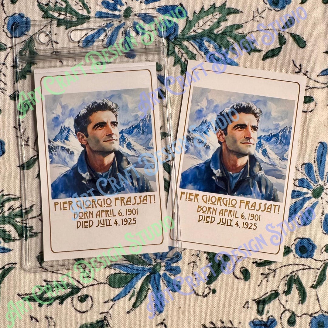 Pier Giorgio Frassati Art Print Holy Card, ID Card Size 2.25 X 3.5 Inch ...
