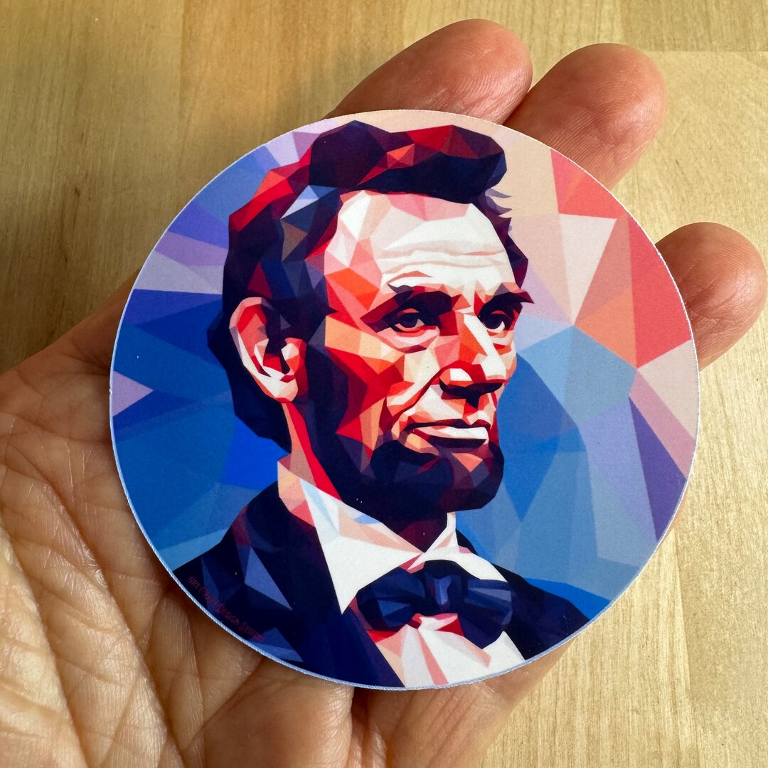 Abraham Lincoln Sticker, 16th President, USA Patriot, Emancipation ...