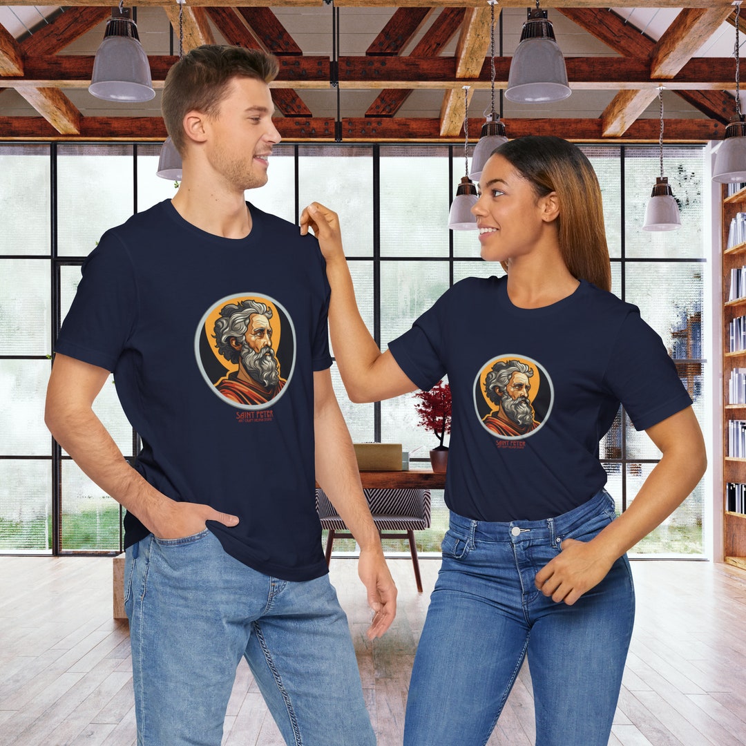 Saint Peter the Apostle Graphic Unisex Tee, First Pope, Patron Saint ...