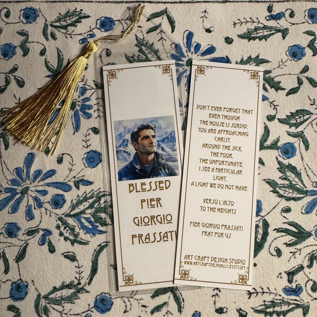 Pier Giorgio Frassati Bookmark Featuring Original Art Work ...