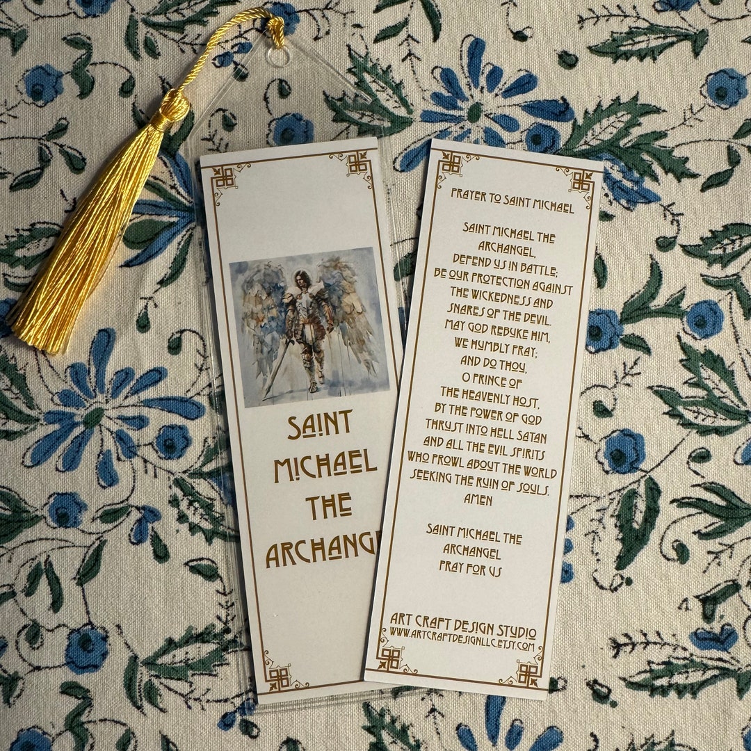 Saint Michael the Archangel, Art Print Bookmark, Approx 2x6 Inch With ...