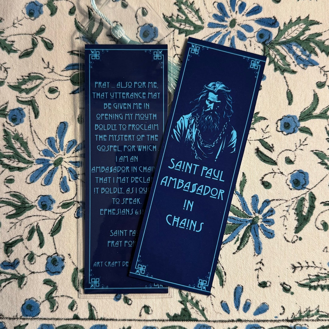 Saint Paul the Apostle Bookmark With Bible Verse, Approximately 2x6 ...