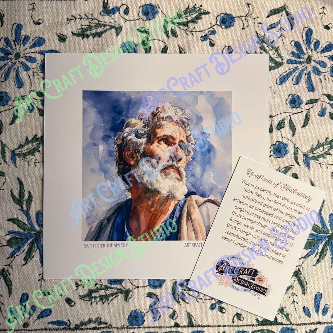 Watercolor Saint Peter the Apostle Unframed Art Print, Multiple Sizes ...