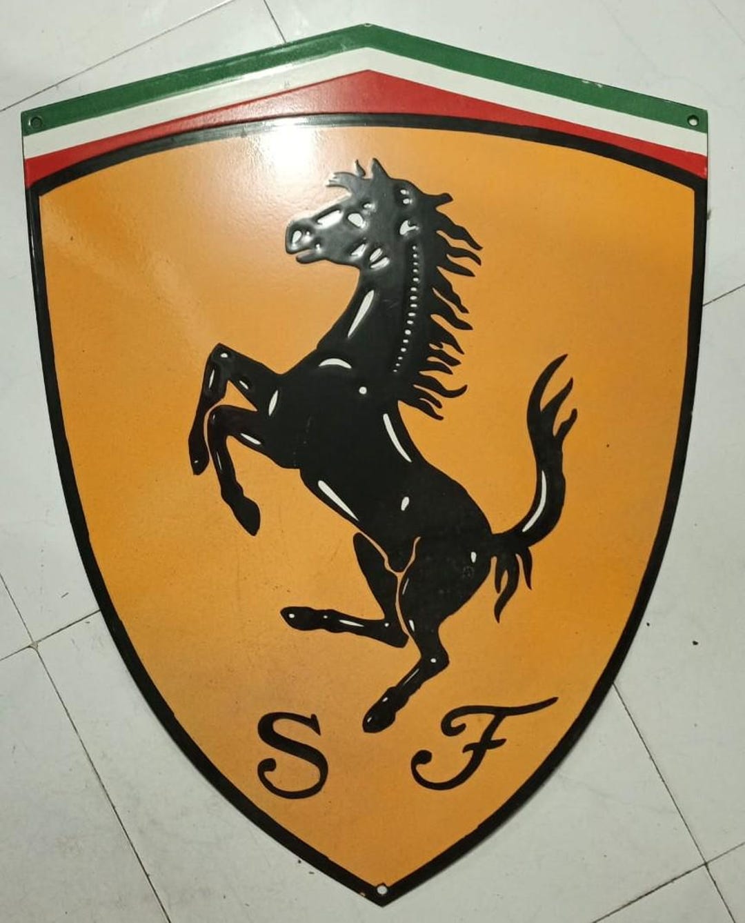 Ferrari Pure Porcelain Enamel Heavy Metal Sign 28 X 22 Inches Single ...