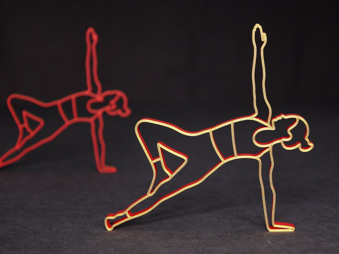 YOGA DECO FIGURE Minimalist Gift Idea Vasisthasana - Etsy