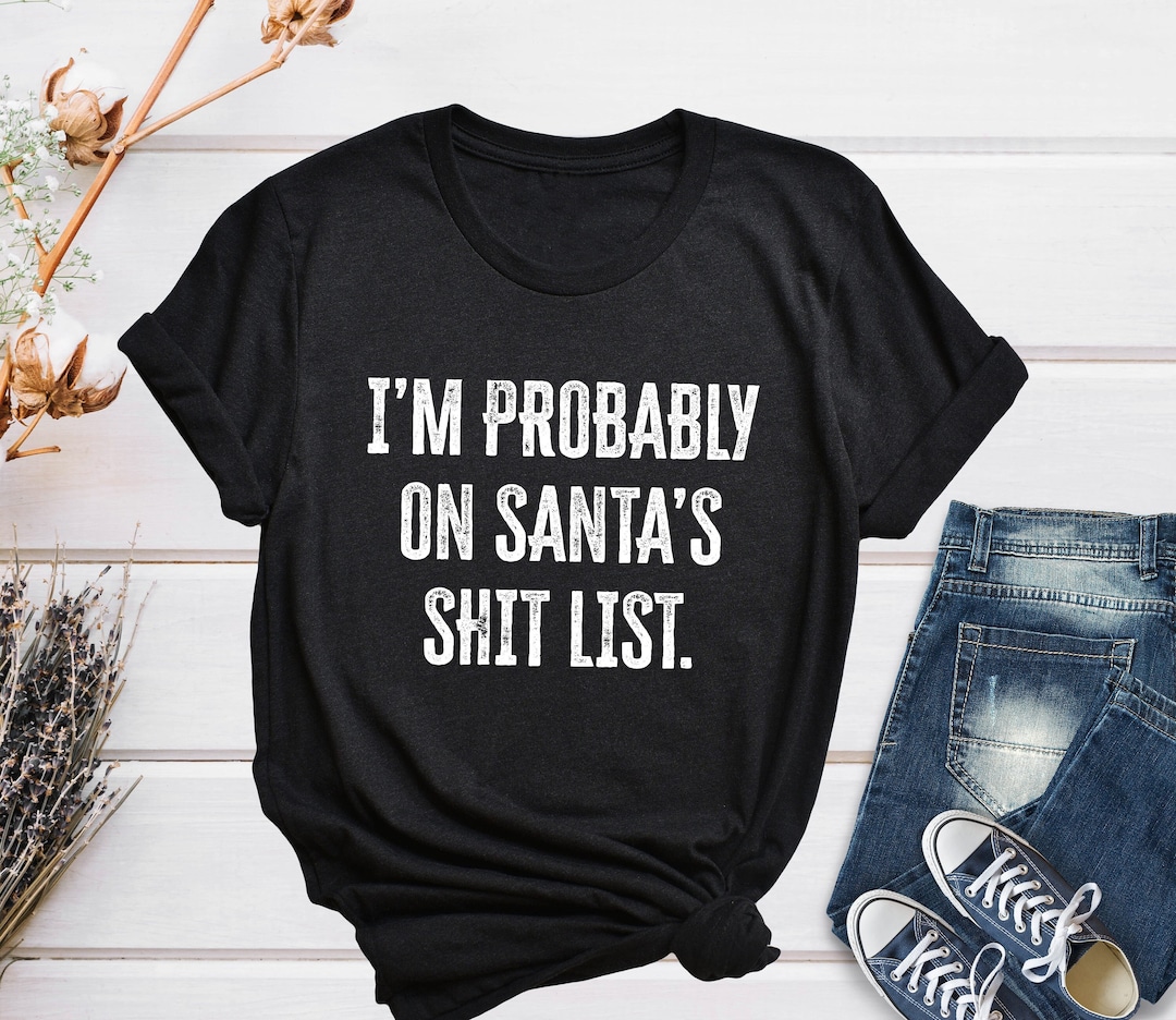 Rude Christmas Shirt, Funny Vintage Xmas Shirt, Sarcastic Christmas Tee ...