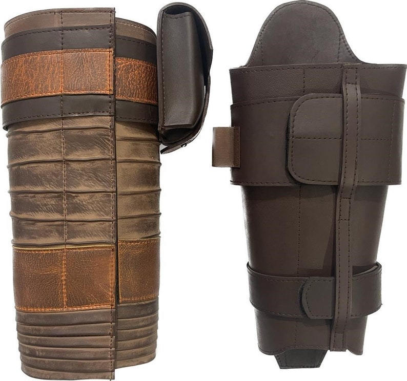 Real Leather Inspired by Boba Fett and Member's Mandalorian Leg Armour ...