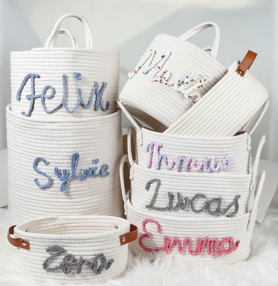 Custom Baby Shower Gift Basket, Custom Kid/pet Toy Basket, Toy Basket ...