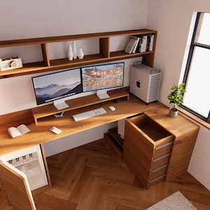 Furniture｜nioc Gaming Desk - Eco-friendly Study Desk - Drawer Storage ...