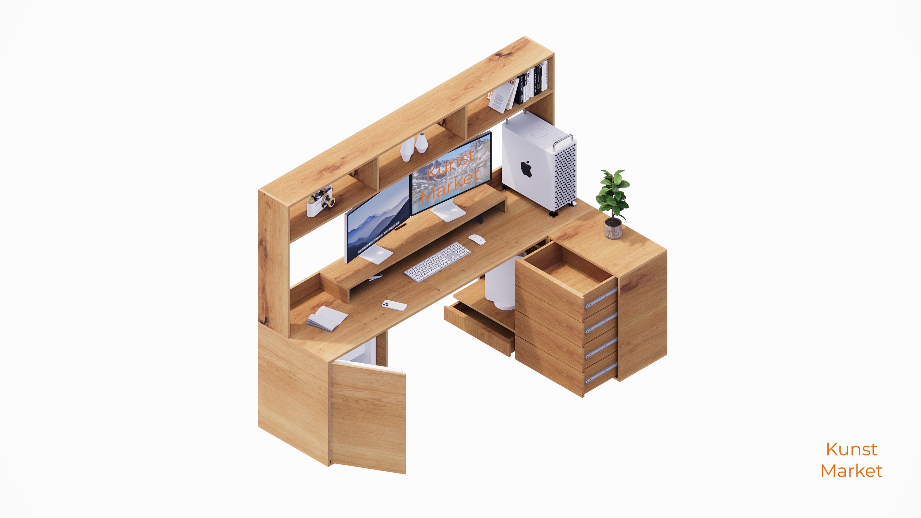 Furniture｜nioc Gaming Desk - Eco-friendly Study Desk - Drawer Storage ...