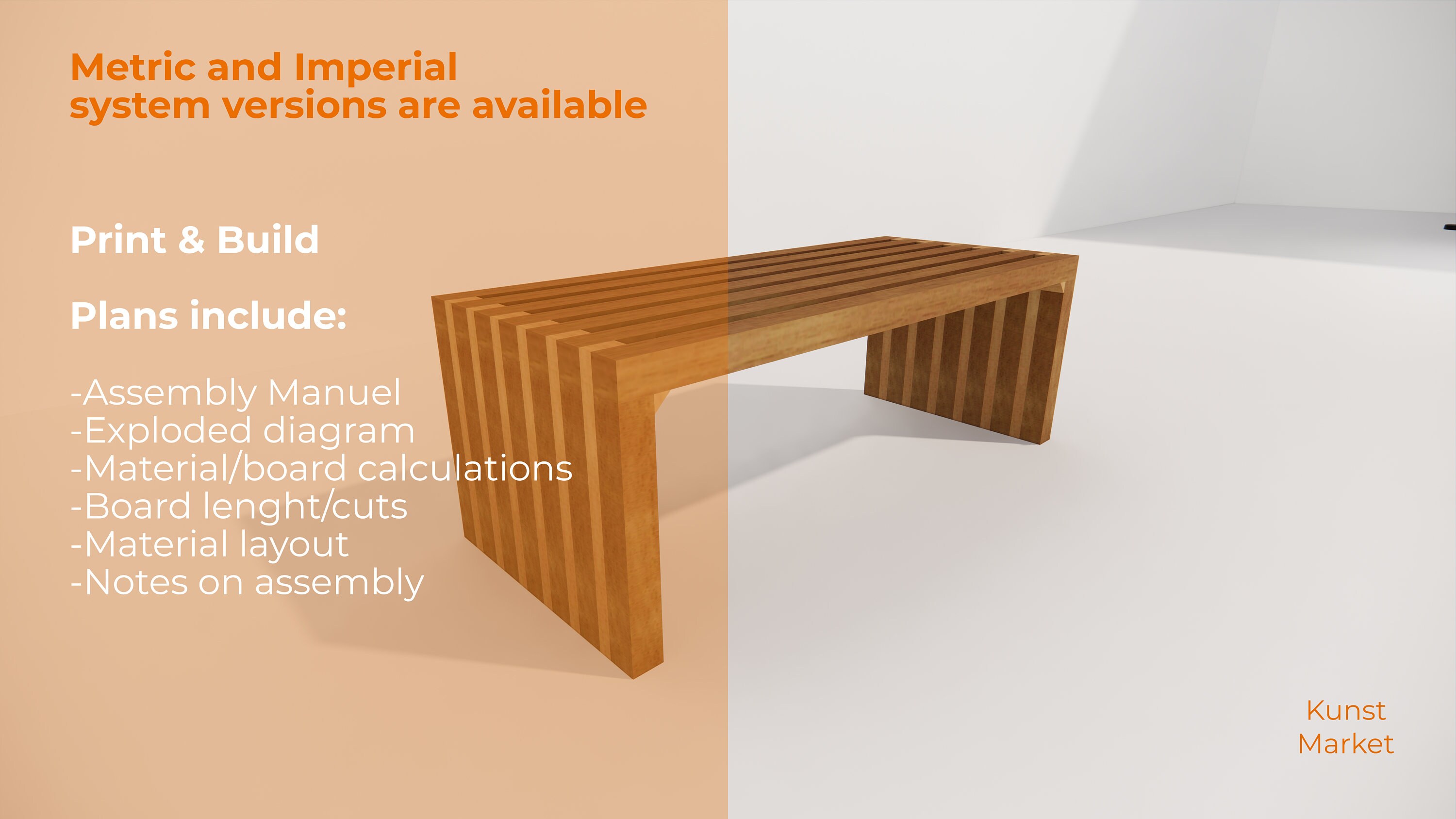 Furniture｜eco-friendly Simple Bench Plans Outdoor Furniture - DIY Build ...