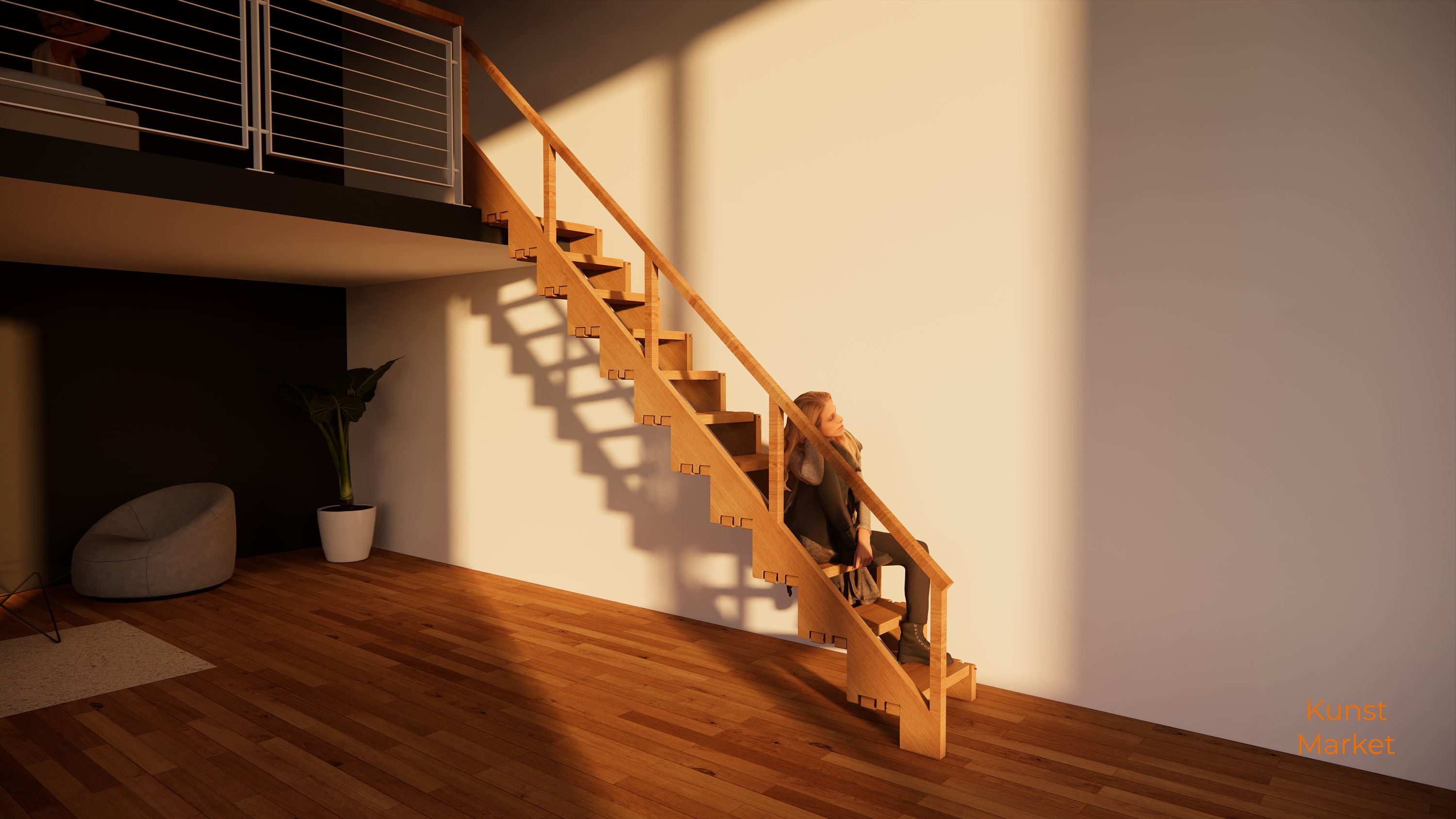 Architecture｜folding Staircase - Eco-friendly Compact Design 8'8 ...