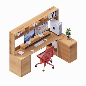 Furniture｜nioc Gaming Desk - Eco-friendly Study Desk - Drawer Storage ...