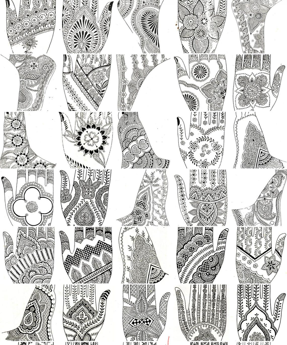 Henna Designs for Eid/diwali /bridal Henna .40 Pdf Design . - Etsy