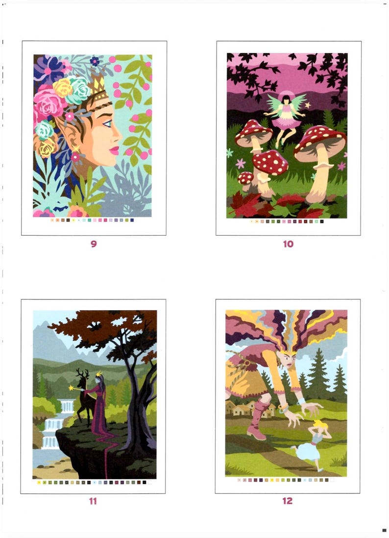 Fairy Tales Color by Number PDF | Mystery Coloring Pages (digital ...