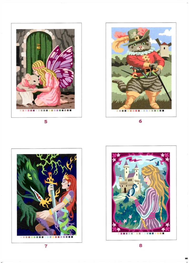 Fairy Tales Color by Number PDF | Mystery Coloring Pages (digital ...