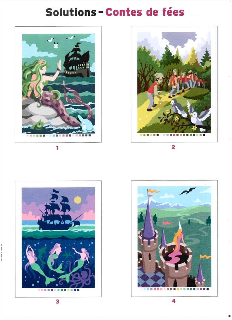 Fairy Tales Color by Number PDF | Mystery Coloring Pages (digital ...