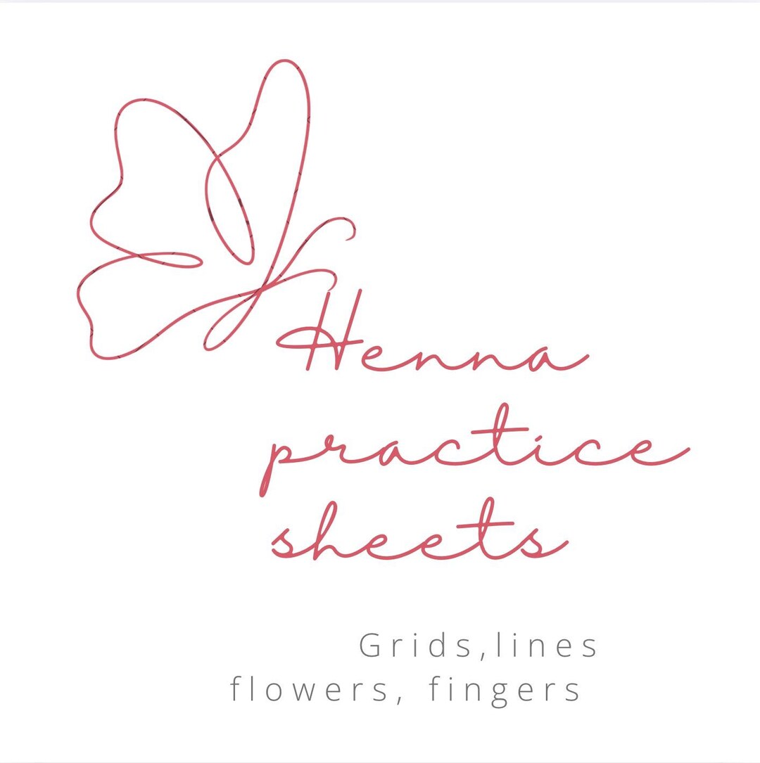 Henna Practice Sheets With Lines| Grids| Flowers| Fingers - Etsy UK