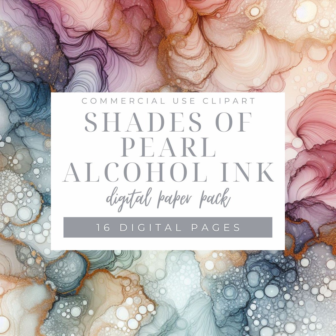 Shades of Pearl Alcohol Ink Digital Paper, Pearl Alcohol Ink, Digital ...
