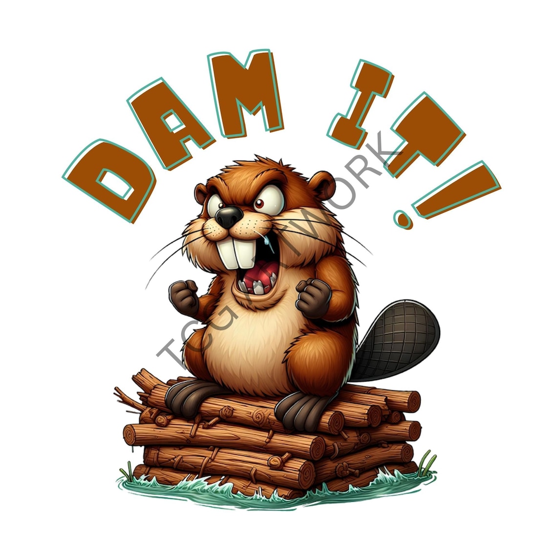 Dam It! Beaver PNG, Dam It, Dam It Beaver, Instant Download ...