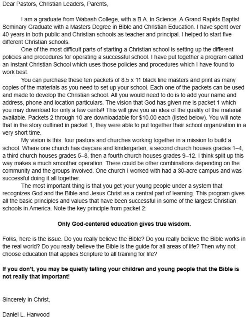 Packet 1: Introduction, the Story of Four Pastors, and How to Promote ...