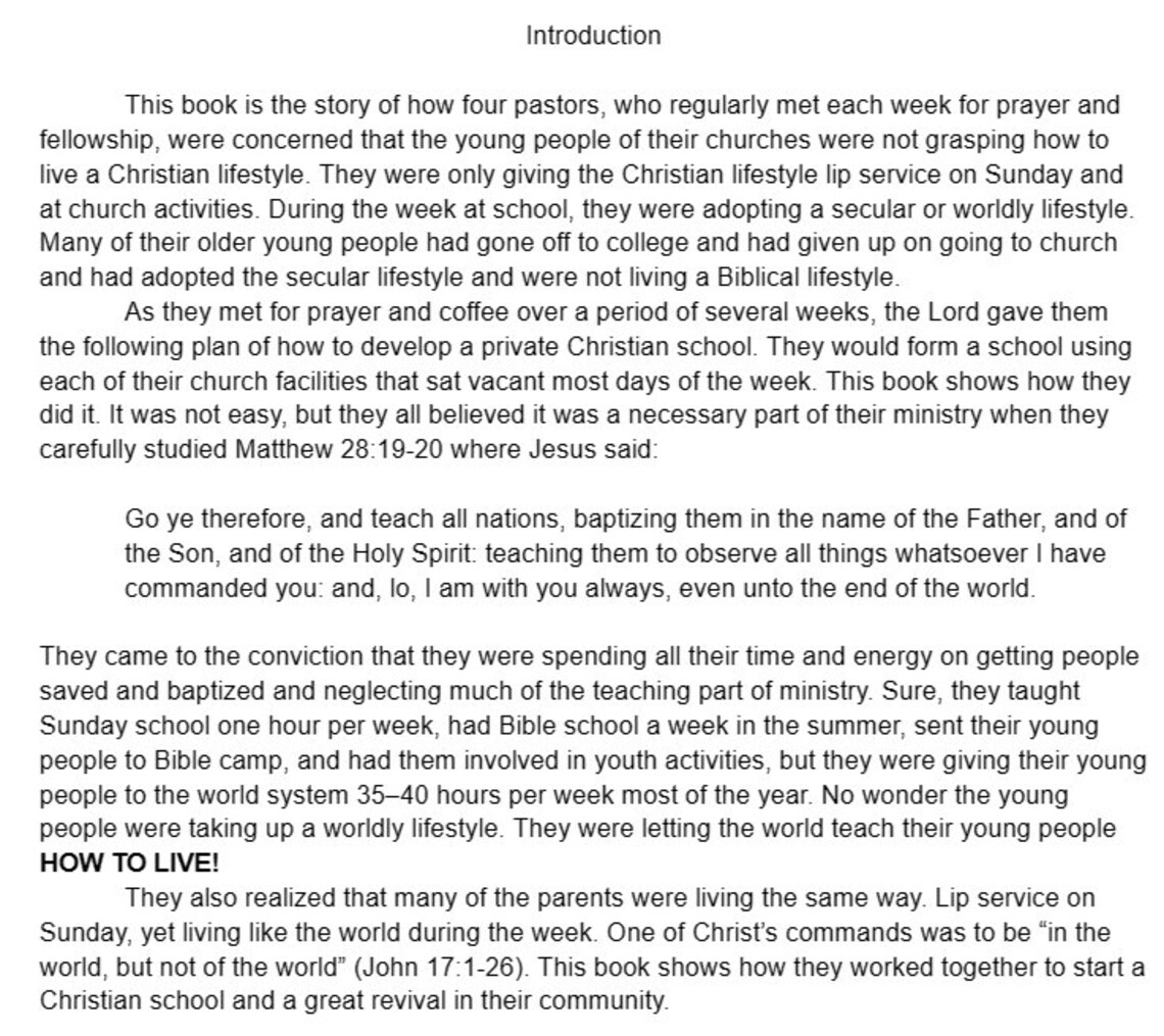 Packet 1: Introduction, the Story of Four Pastors, and How to Promote ...