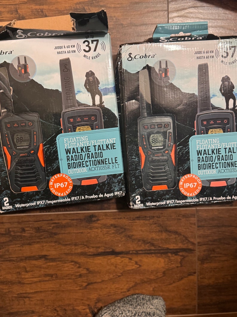 Two Sets Cobra ACXT1035R FLT HD Walkie-talkie Radios - Etsy