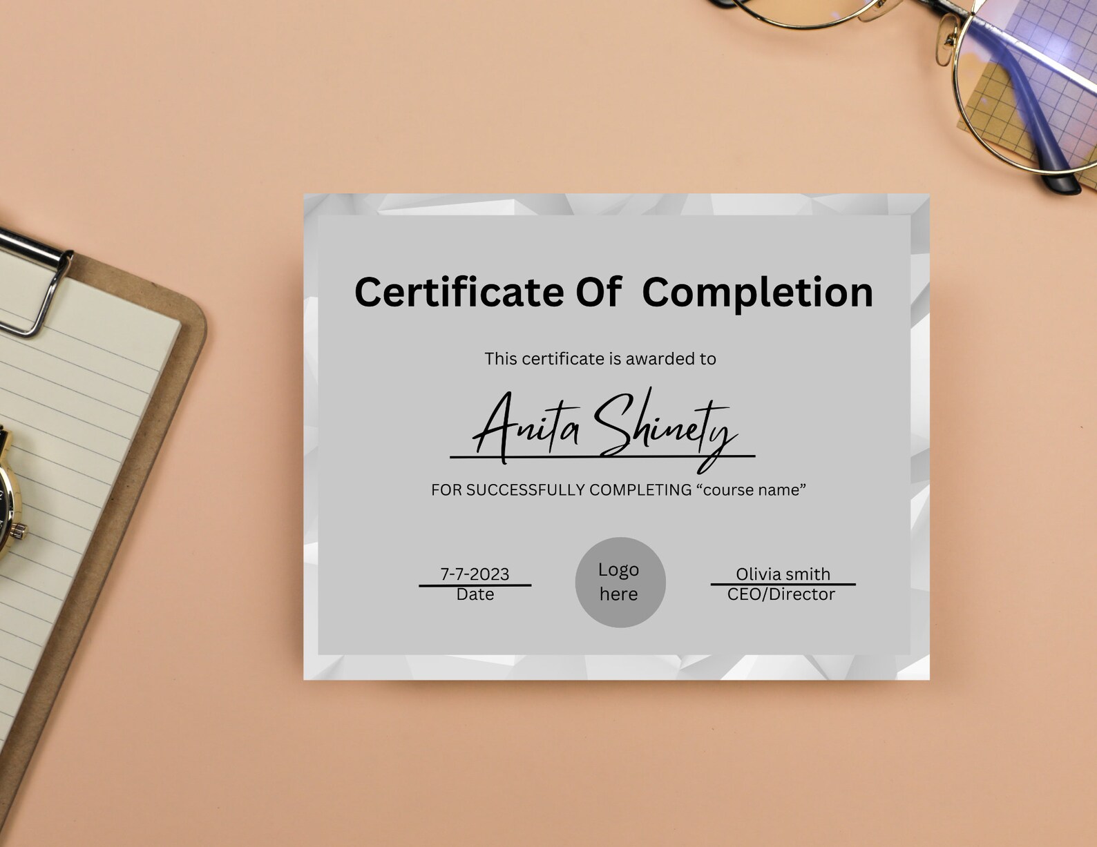 Certificate of Completion Template, Printable Makeup Artist Lashes ...