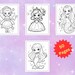 Mermaid, Princess, and Fairy Coloring Pages for Kids, 50 Cute Coloring ...