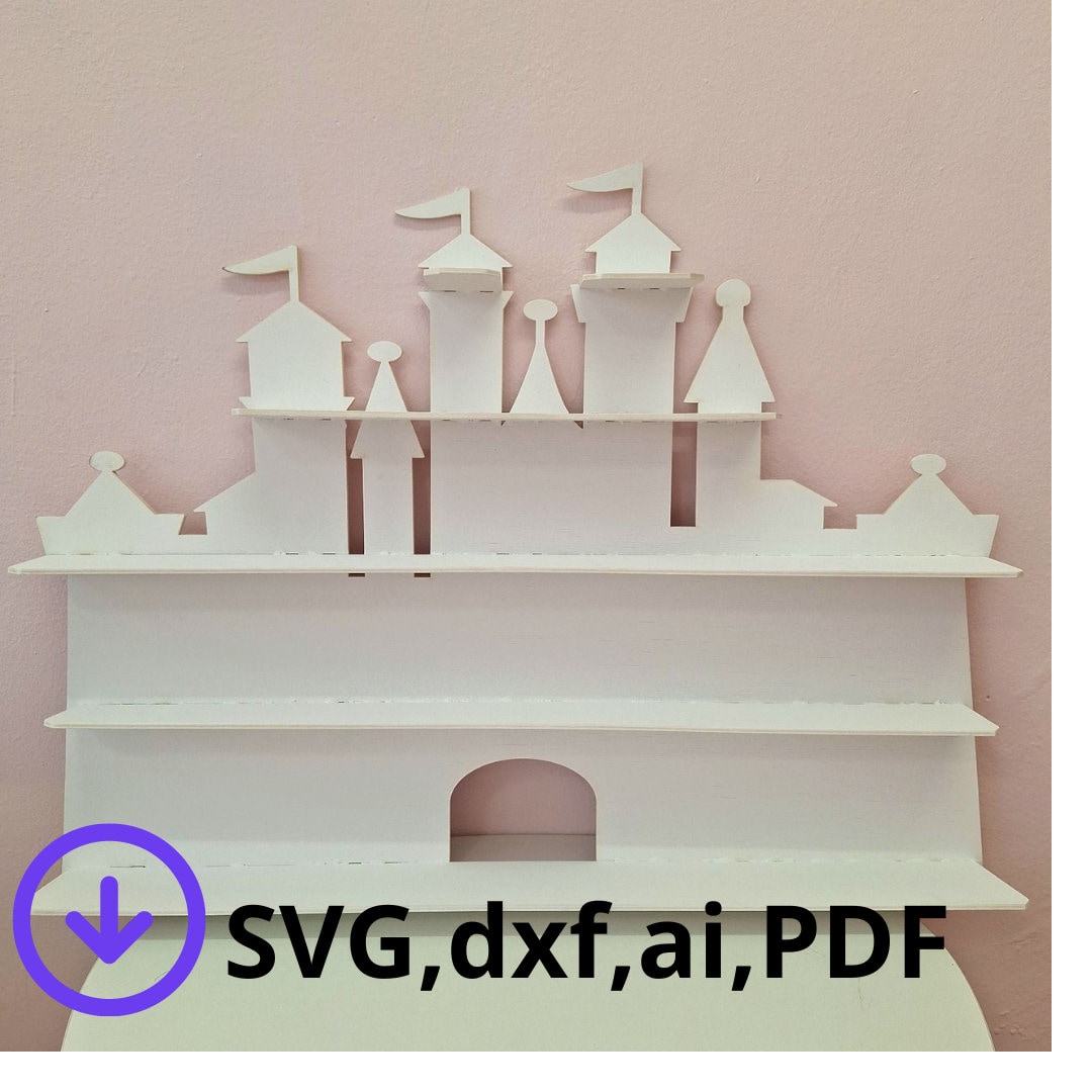 CASTLE SHELF, Tonie Box Shelf,laser Cut Castle,disneycastle,svg,pdf,dxf ...