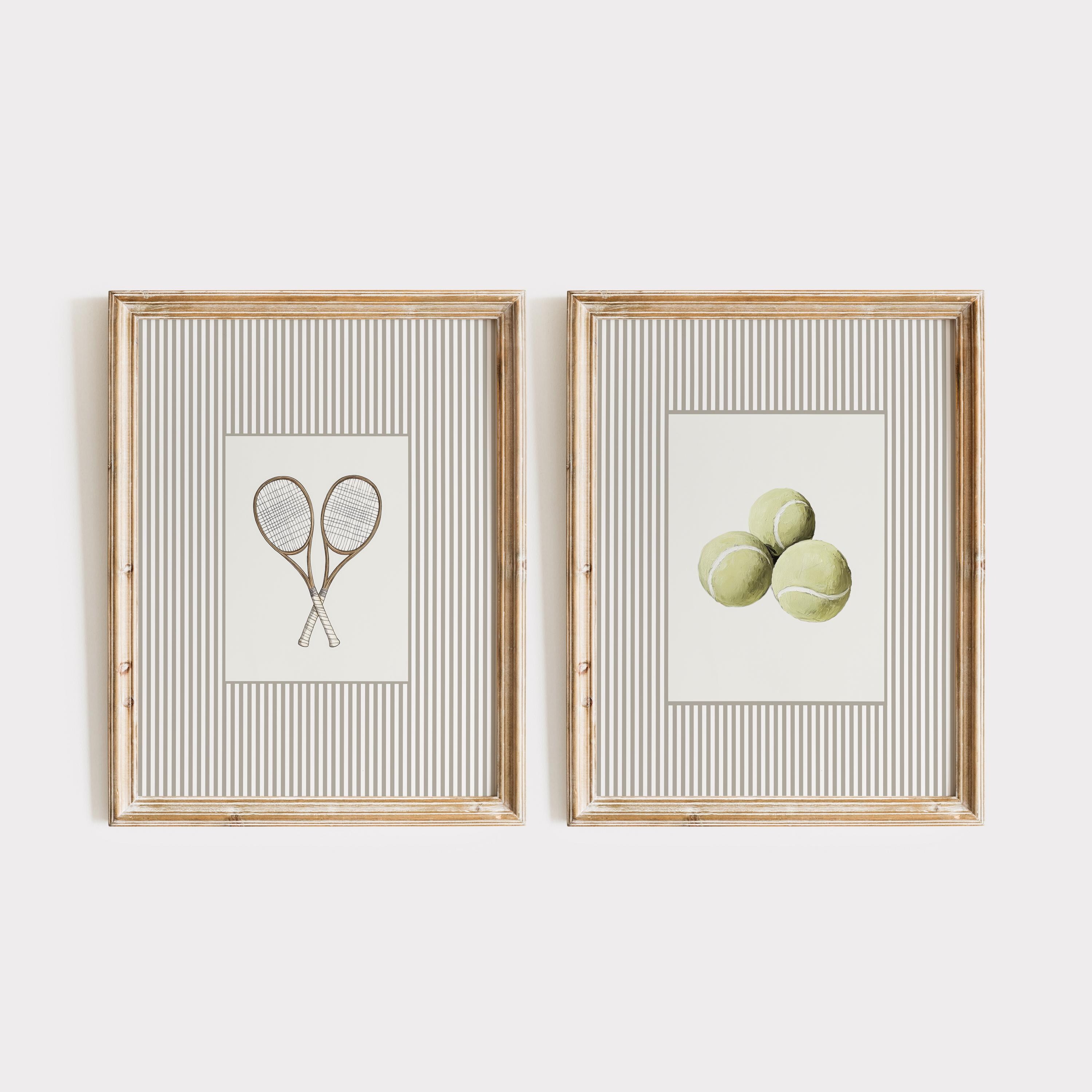 Tennis Balls Print | Vintage Style Illustration | Kids Room Tennis ...