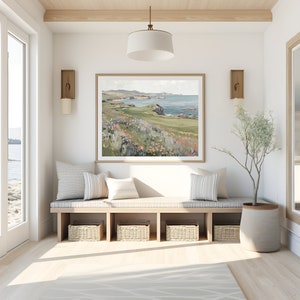 Golf Wall Art | Golf Course Oil Painting | Spring Wildflowers | Soft ...