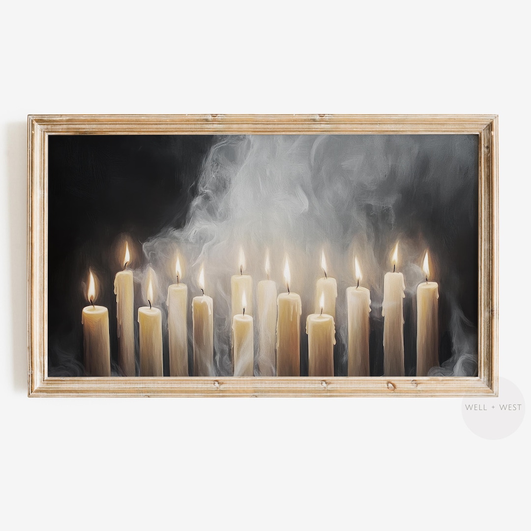 Halloween Frame TV Art | Spooky Candles Painting | Fall Halloween ...