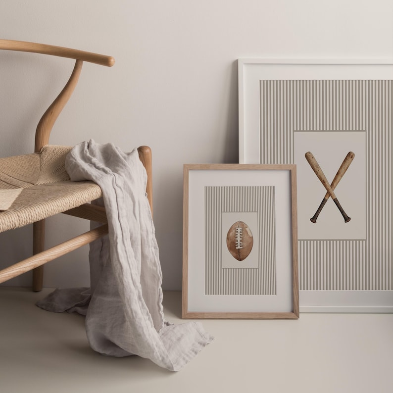 Football Print | Vintage Style Football Watercolor | Boys Room ...