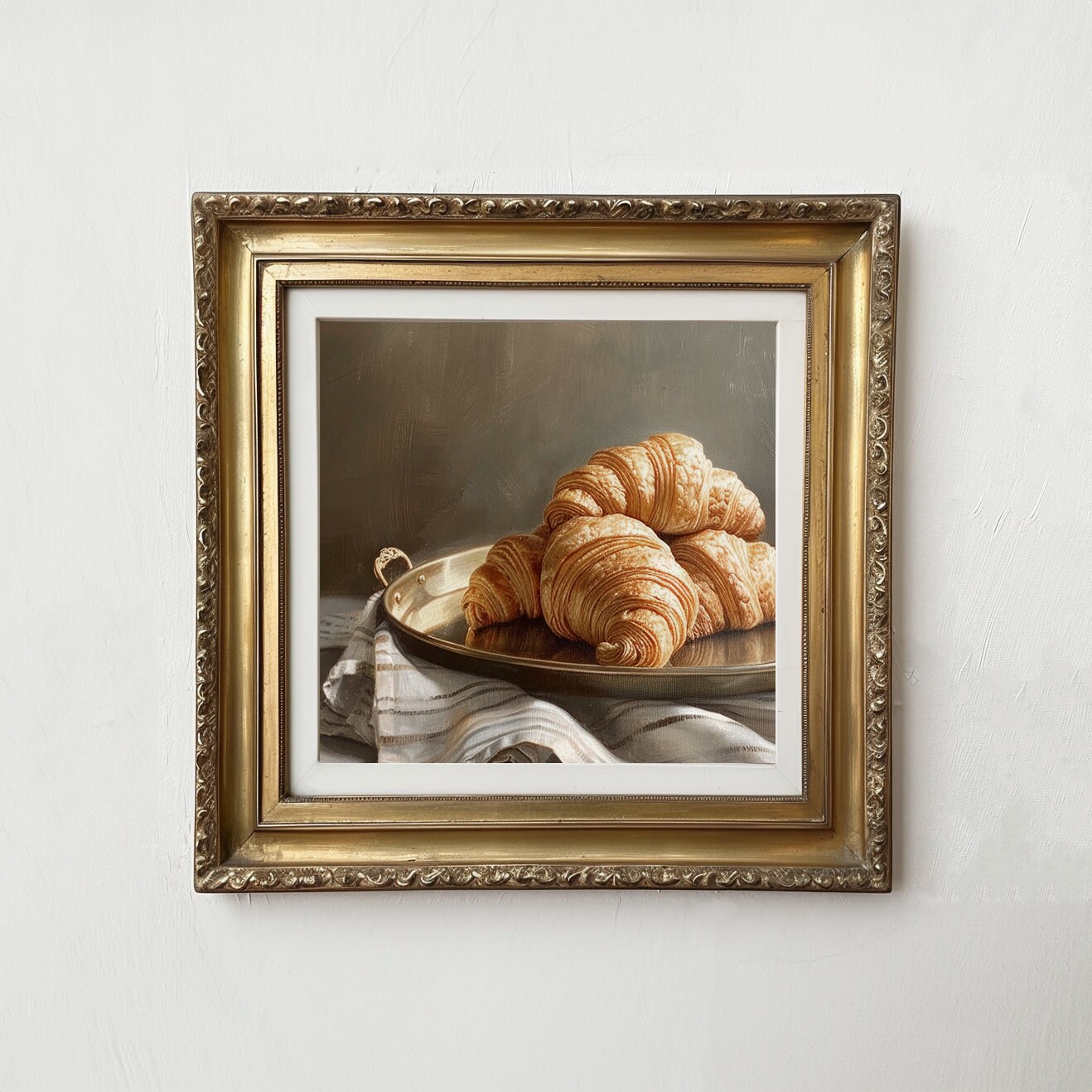 Croissant Wall Art Print Neutral Kitchen Wall Art Trendy Home Decor ...