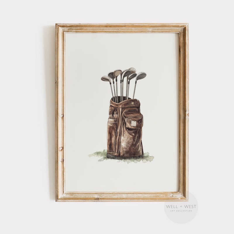 Golf Line Drawing Print - Etsy UK
