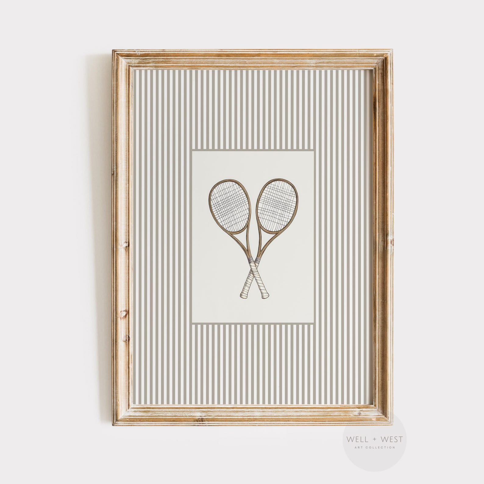 Tennis Racket Print | Vintage Style Illustration | Kids Room Tennis ...