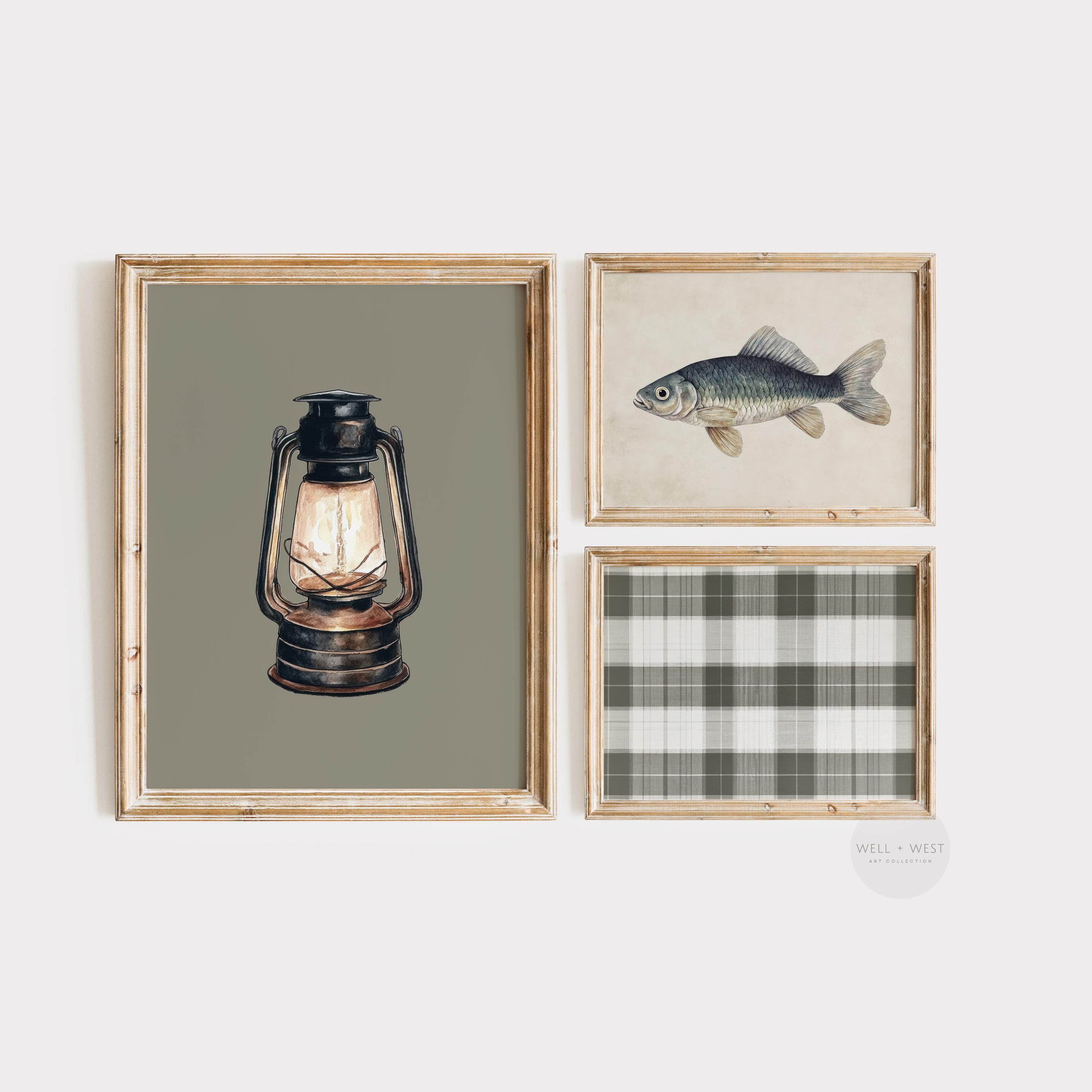Green Plaid Print | Forest Green Pattern | Vintage Style Nursery Decor ...