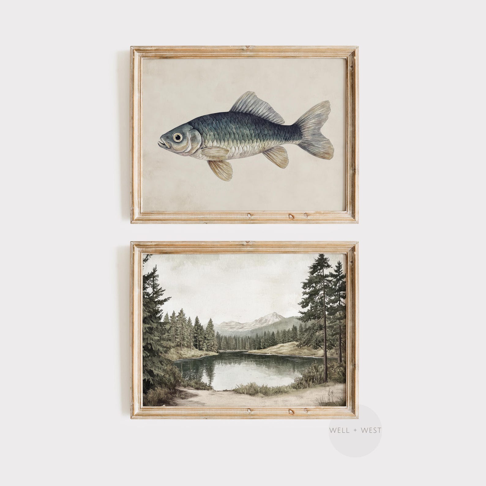 Woodland Nursery Set of Ten Prints: Wilderness Gallery Wall Art Sage ...