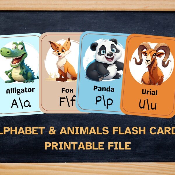 Alphabet Flashcards - Etsy