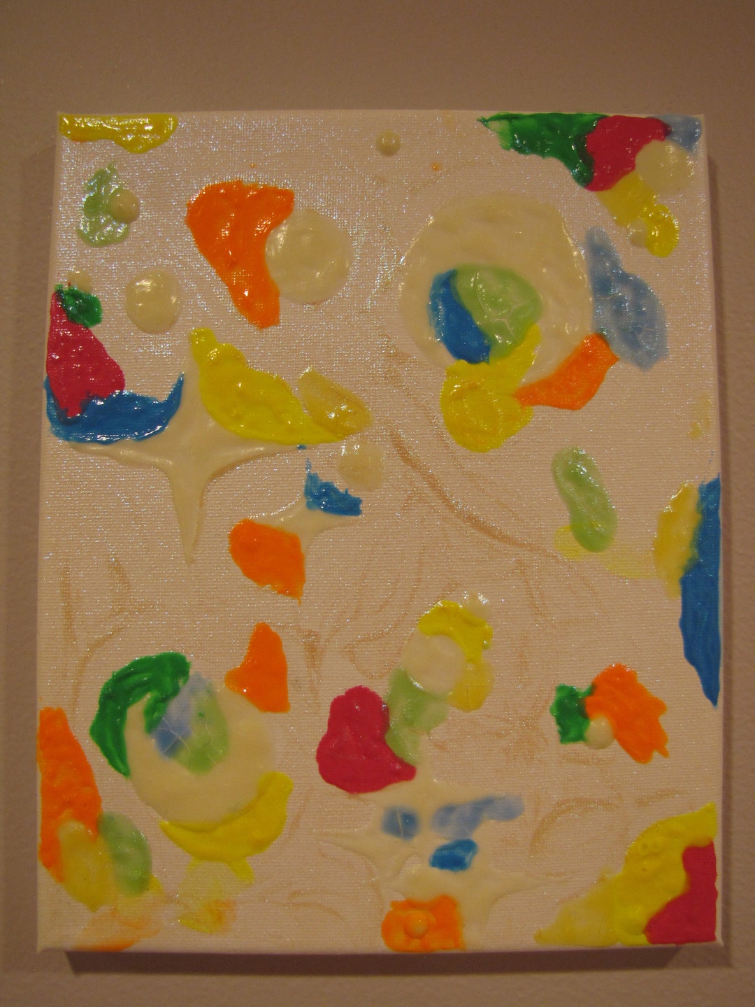 Art for the Blind: 8x10 Tactile Canvas Painting, Puff Paint With Glow ...