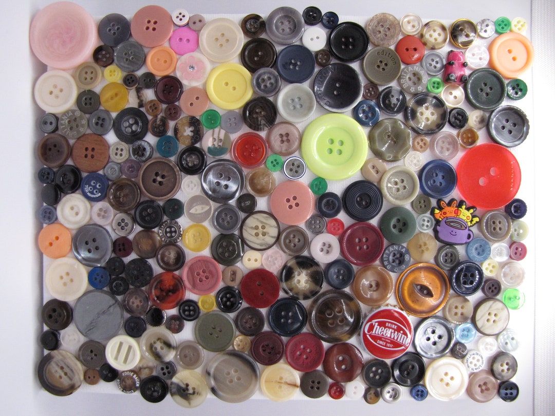 Art for the Blind: 8x10 Tactile Canvas Painting With Buttons - Multi-colored With Embellishments ...