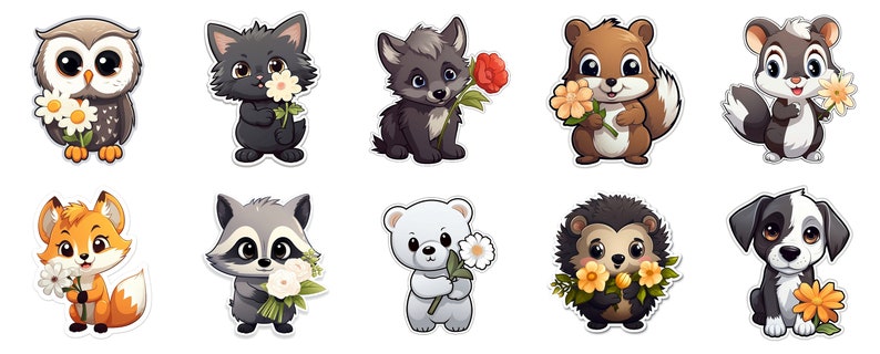 Cute Animal SVG Cute Animal Clipart Png Baby Animal SVG Baby - Etsy