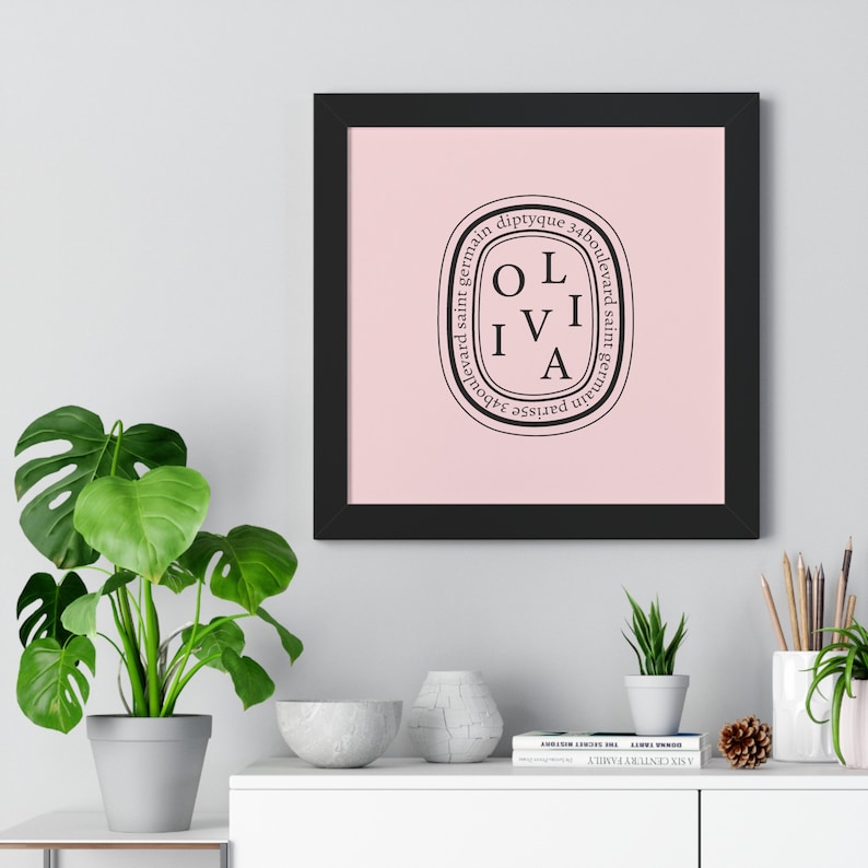 Personalized Diptyque Wall Print - Customize, Includes Frame, Free ...